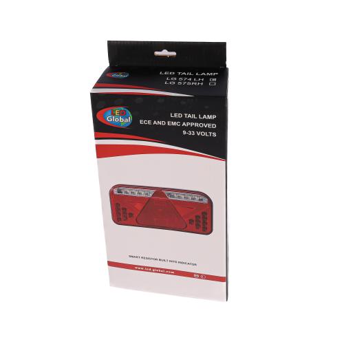 LG575 - 9-33V LED Rectangular Combination Tail Light with Triangle ...